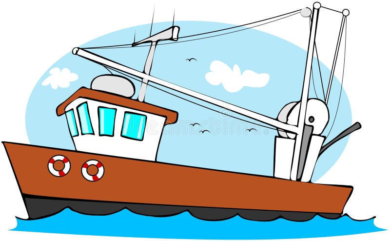 Fishing Trawler stock illustration. Illustration of porthole - 16350874
