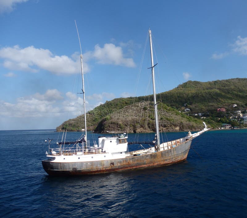 A Fishing Trawler Conversion. Stock Image - Image of sails, rigging ...