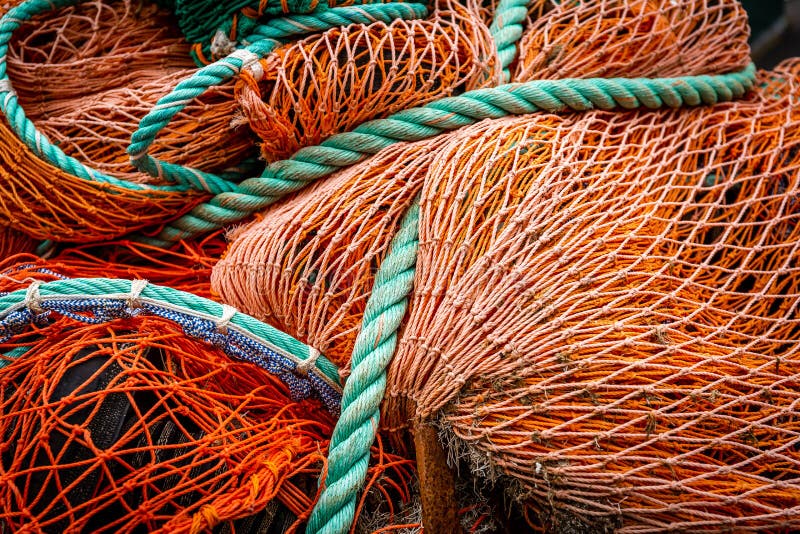 Fishing Trawler Nets and Rope Stock Photo - Image of industrial ...