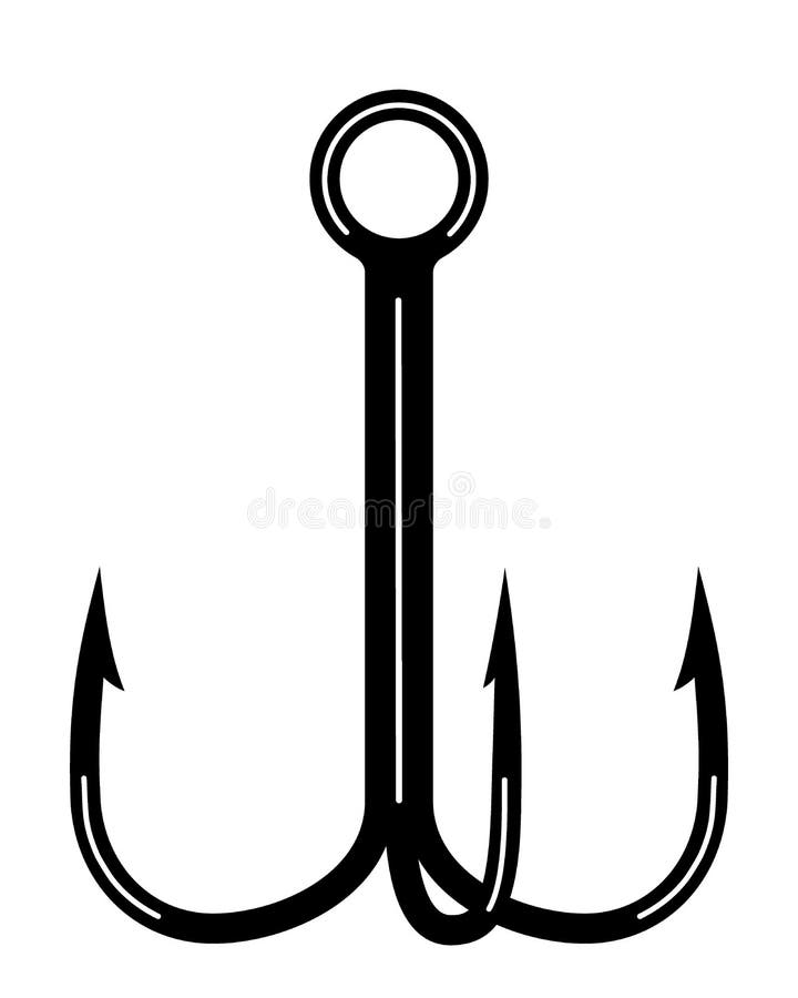 Fishing triple hook stock vector. Illustration of design - 260007354