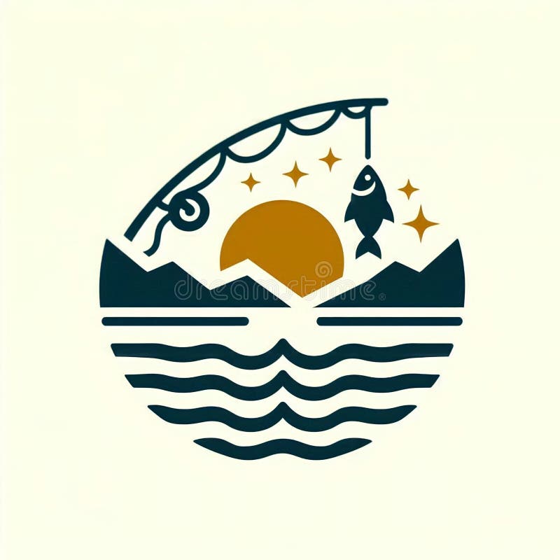 Fishing vector logo design stock illustration. Illustration of banner ...
