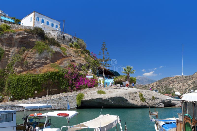 Fishing Village at Crete Island in Greece Stock Image - Image of agia ...