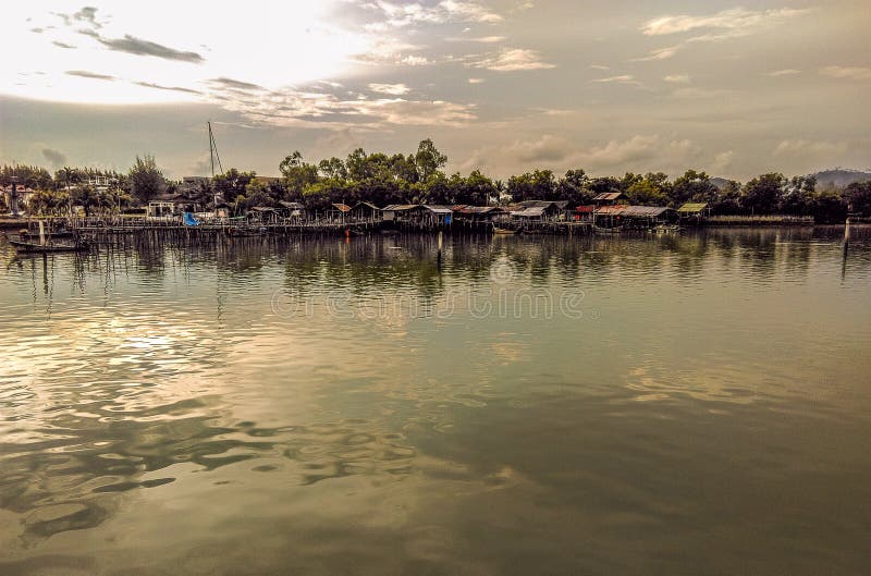 Fishing village stock image. Image of boat, village, long - 45145383
