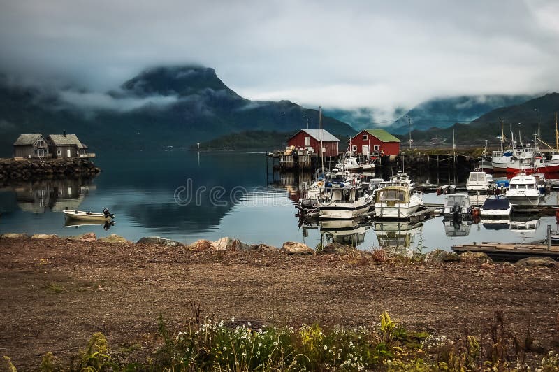 Fishing Village in Spring, in Norway Editorial Stock Photo - Image of ...