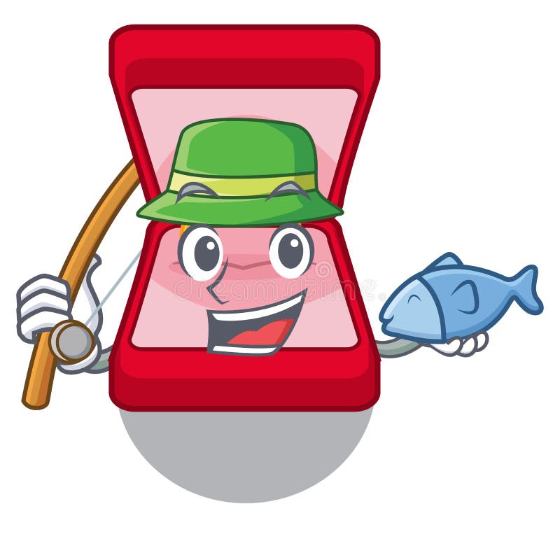 Fishing Wedding Ring Box Tables Makeup Cartoon Stock Vector ...