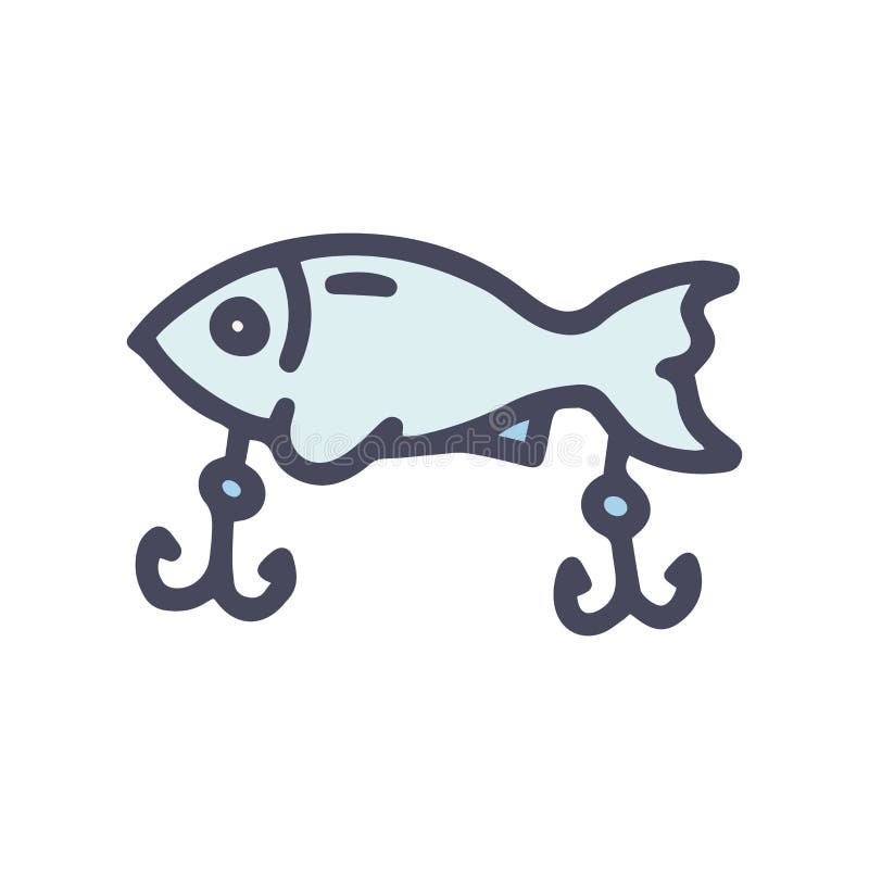 Fishing Wobbler Color Vector Doodle Simple Icon Stock Vector ...