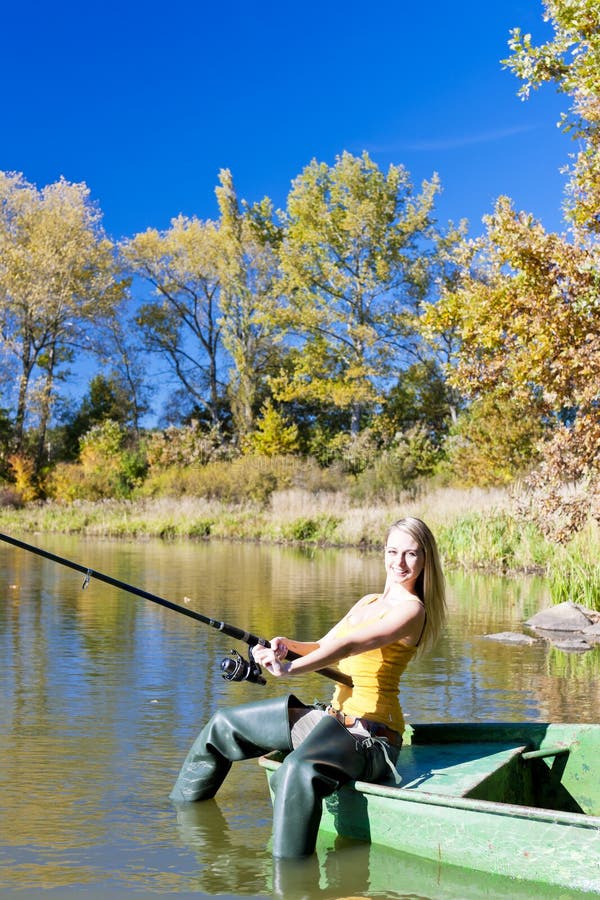 Fishing woman stock image. Image of fisher, fisherman - 28527277