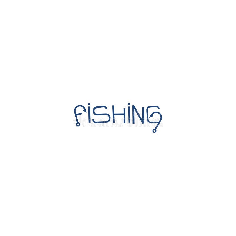 Fishing Word Icon Isolated on White Background Stock Illustration ...
