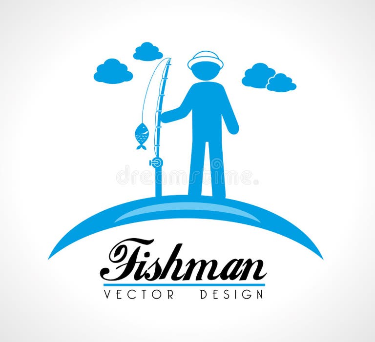 Fishman stock vector. Illustration of poster, adult, human - 32822459