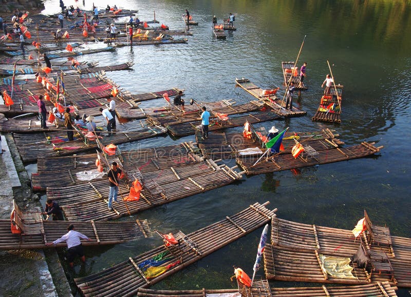 GUILIN, CHINA - JUNE 11, 2017: People in the Zhengyang, Famous W ...