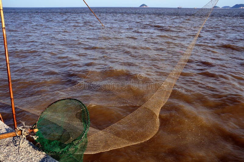 Fishnet stock photo. Image of fish, fisher, island, horizon - 12532610