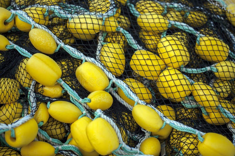 Fishnet and Fishing Lines stock photo. Image of closeup - 91176744