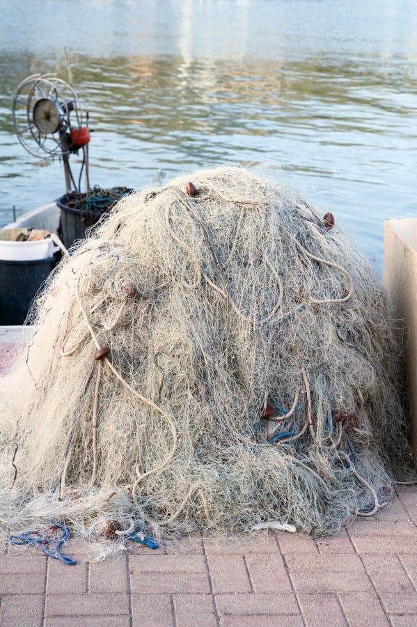 Fishnet stock image. Image of dockside, fish, seafaring - 77493645