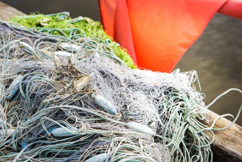 Fishnet stock photo. Image of float, sinker, fishing - 105112018