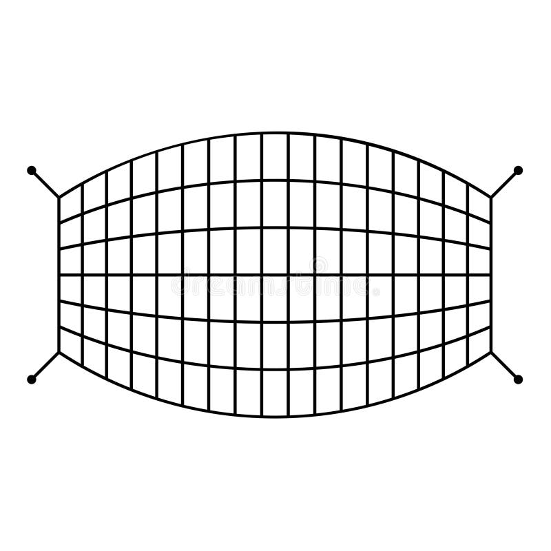 Fishnet Rope Net Icon Black Color Vector Illustration Image Flat Style ...