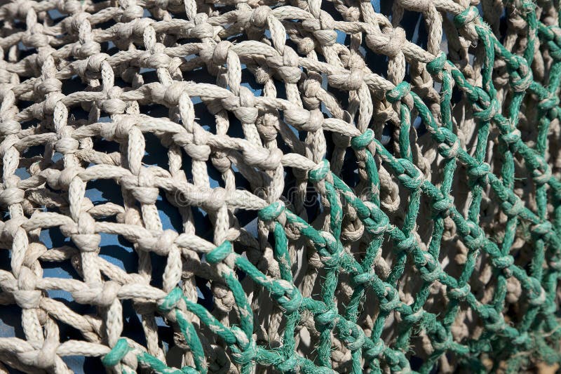 Fishnets drying on a boat stock image. Image of knots - 142092539