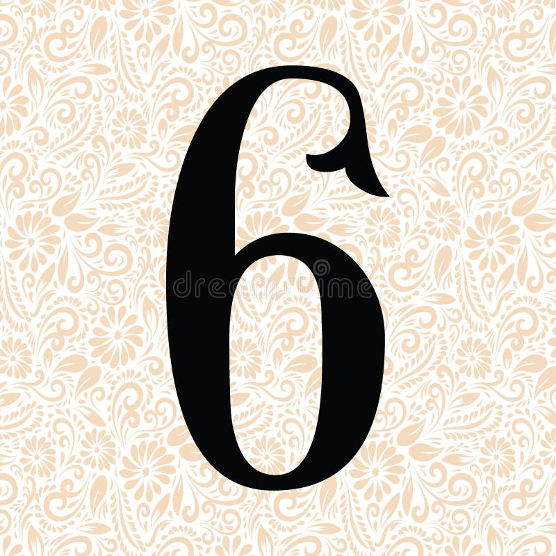 Fishtail Alphabet 6 , Black Alphabet Vector, Alphabet Vector Stock ...