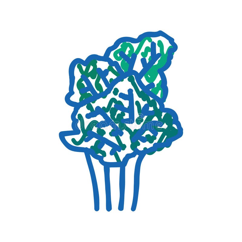 Fishtail Palm Tree Icon Doodle Illustration Stock Illustration ...