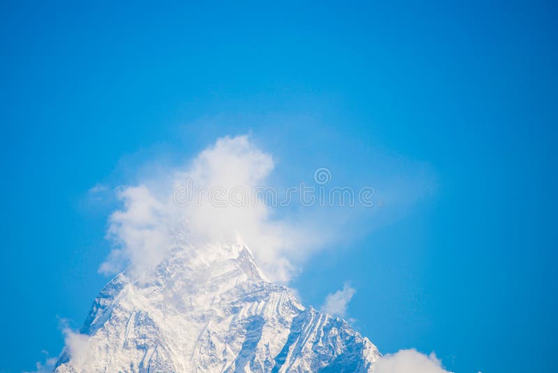 Fishtail Symbol of Machhapuchhre Mountain Nepal Stock Photo - Image of ...
