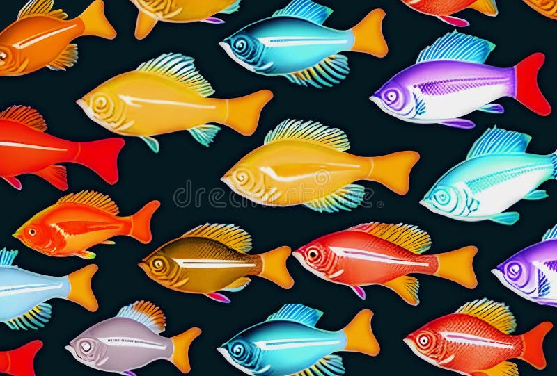 Fish pattern stock illustration. Illustration of team - 269749699