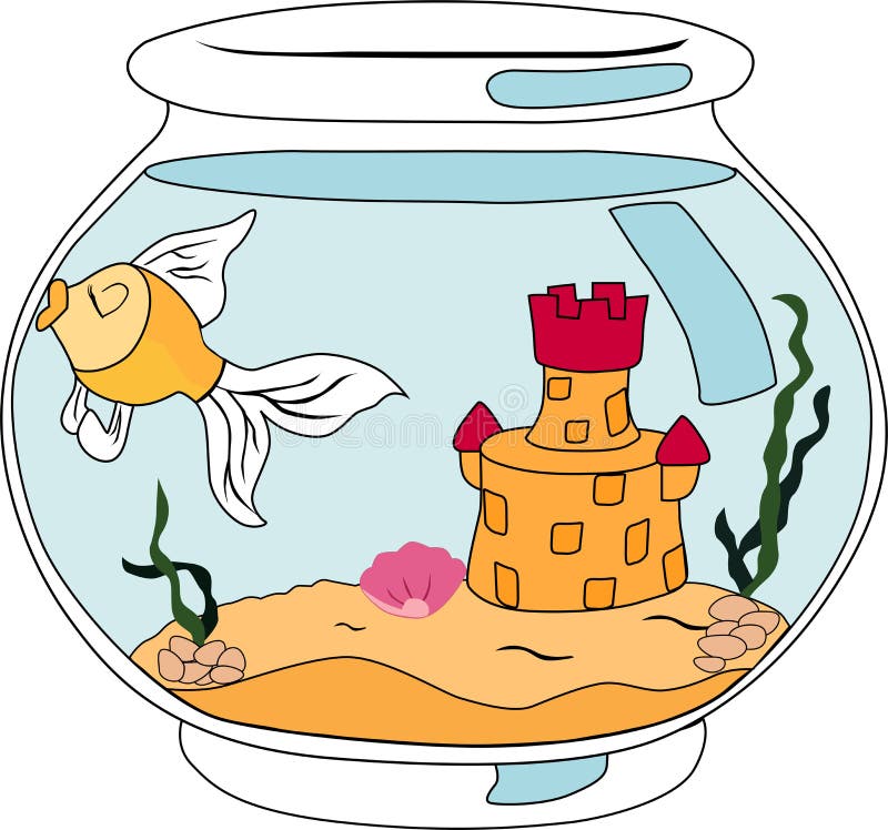 Fisk i ett akvarium vektor illustrationer. Illustration av fisk - 42088367