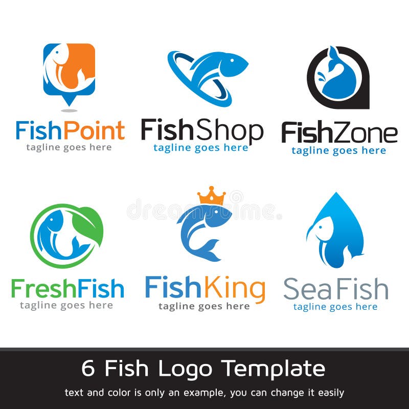 Fisk Logo Template Design Vector Vektor Illustrationer - Illustration ...