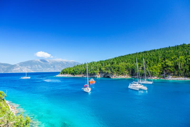 Fiskardo Beach 2020 Port Summer Stock Image - Image of summer, fiskardo ...