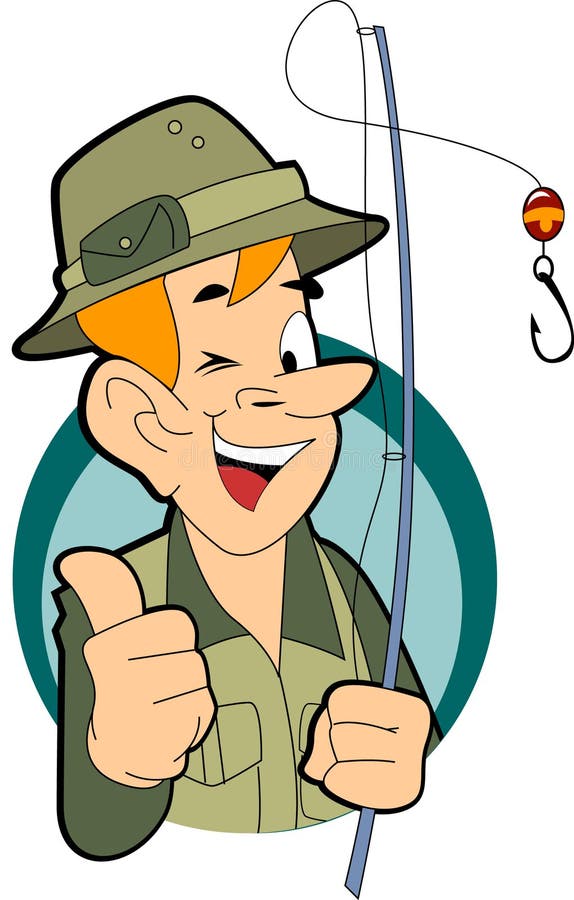 Fiskare stock illustrationer. Illustration av hobby, vinnare - 3186129