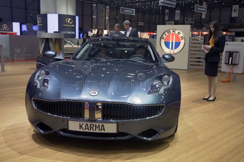 Fisker Karma Plug-in Hybrid Model 2010 Editorial Stock Image - Image of ...