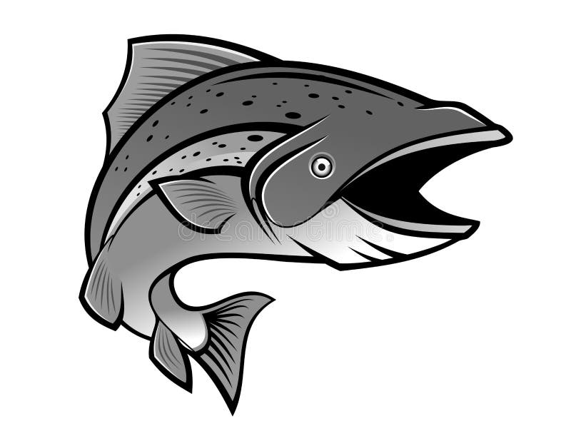 Fiskesymbol vektor illustrationer. Illustration av sötvatten - 18451046