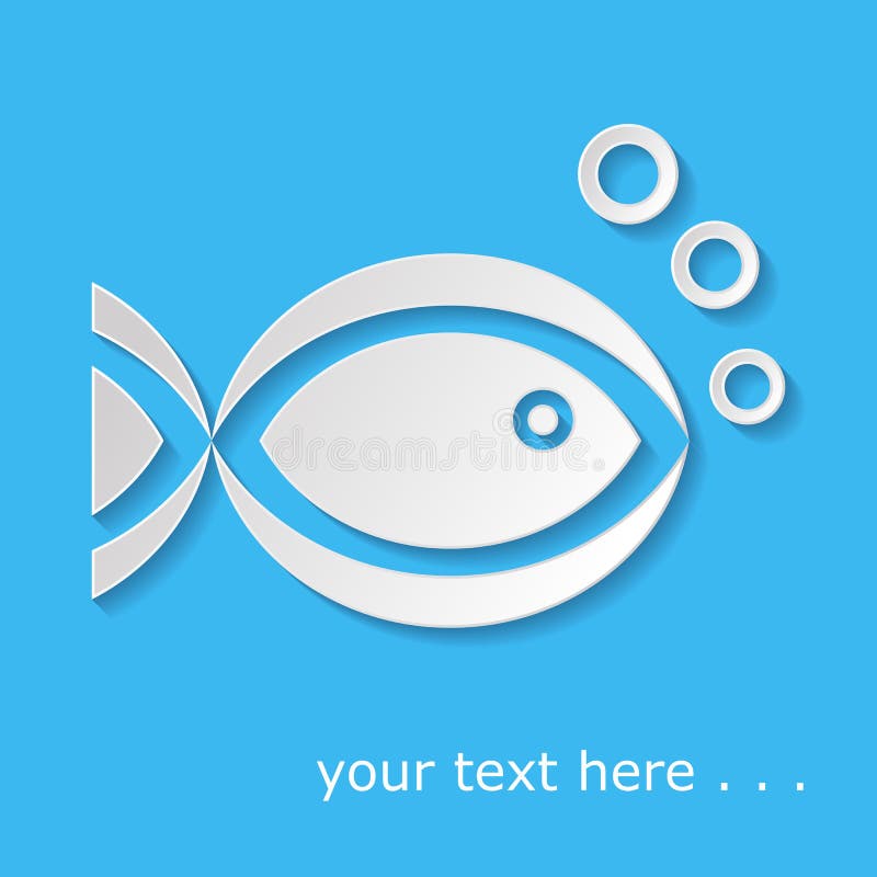 Fisksymbol vektor illustrationer. Illustration av kolja - 96395946