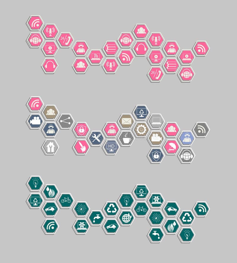 Fissi I Simboli Di Internet, Illustrazione Vettoriale - Illustrazione ...