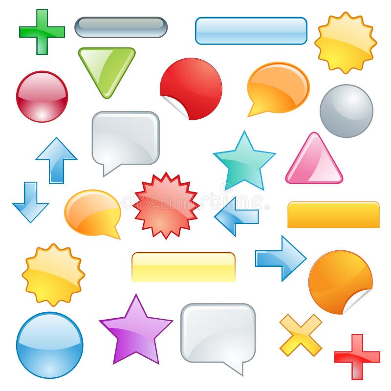 Fissi I Simboli E Le Figure Colorati Illustrazione Vettoriale ...