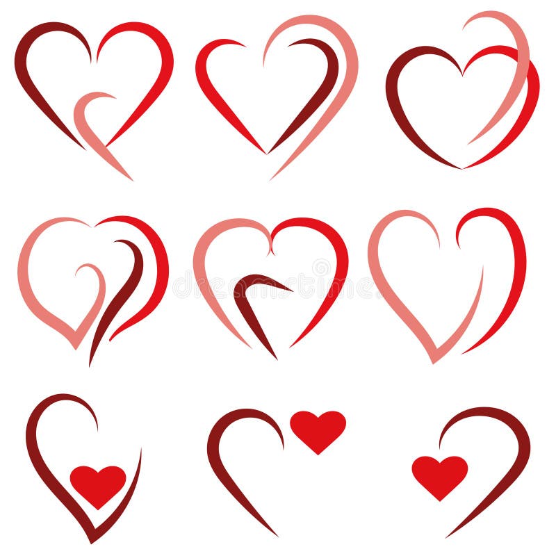 Fissi Il Logo Del Cuore - Vettore Illustrazione Vettoriale ...