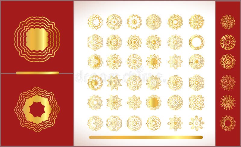 Fissi Il Logo Geometrico Dell'oro Del Modello Illustrazione Vettoriale ...