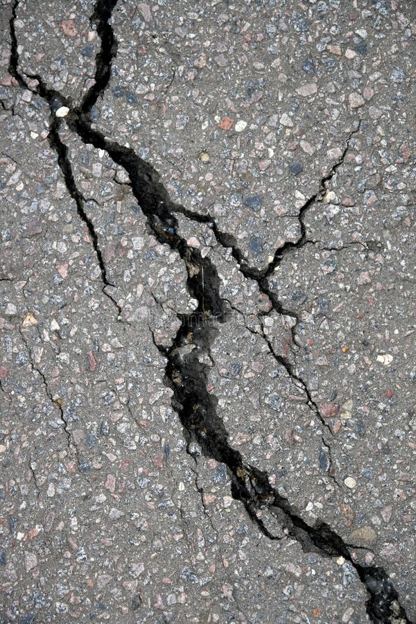 Fissure in asphalt stock image. Image of black, break - 5986163