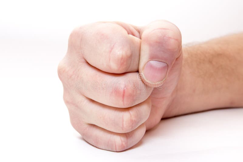 Male fist front view stock image. Image of menace, finger - 2476009