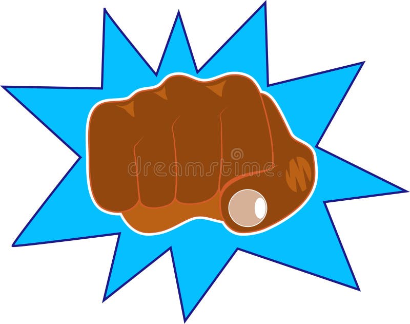 Fist stock vector. Illustration of black, punch, smack, punching - 44102