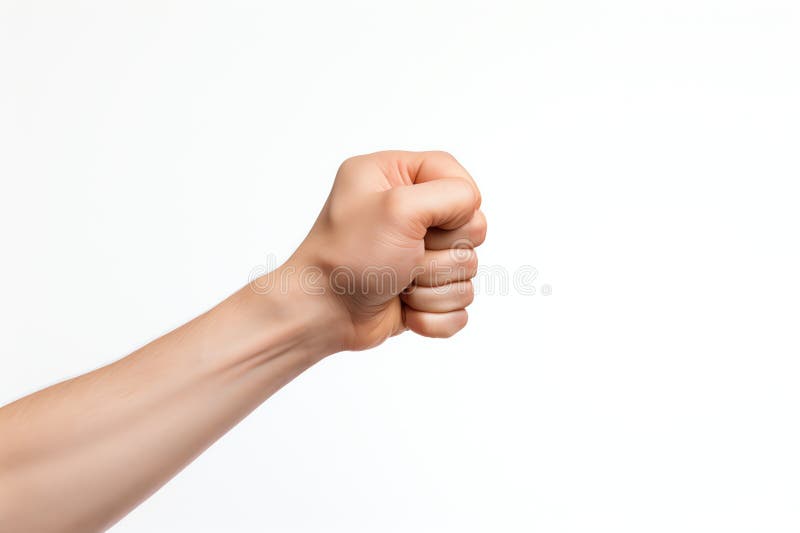 Fist Bump Hand Gesture on White Background Stock Illustration ...
