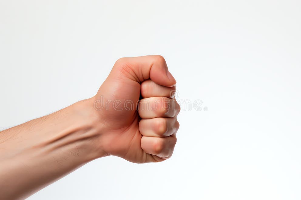 Fist Bump Hand Gesture on White Background Stock Illustration ...