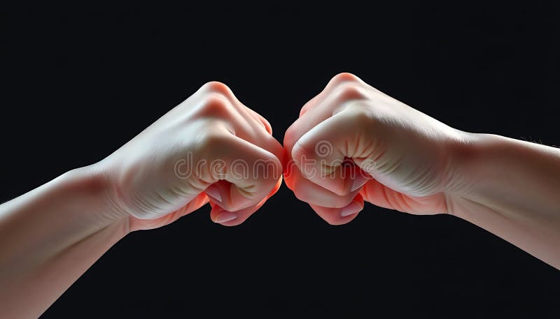 Fist Bump Hands Gesture, Teamwork and Collaboration Symbol Generative ...