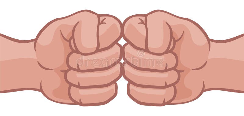 Fist Bump Hands Punch Cartoon Stock Vector - Illustration of hands ...