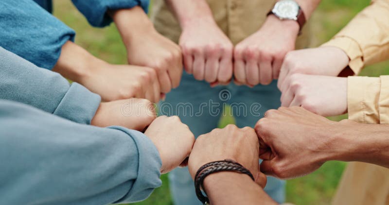 Fist Bump, Hands Together and Teamwork in Synergy or Huddle for ...