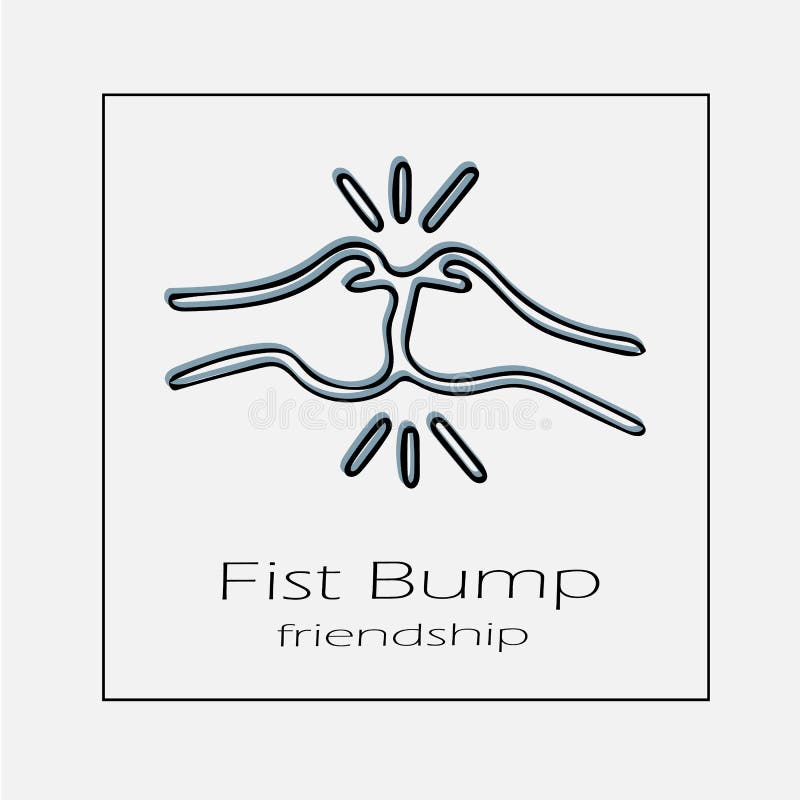 Fist Bump Sign Vector Icon Eps 10. Simple Isolated Outline Illustration ...