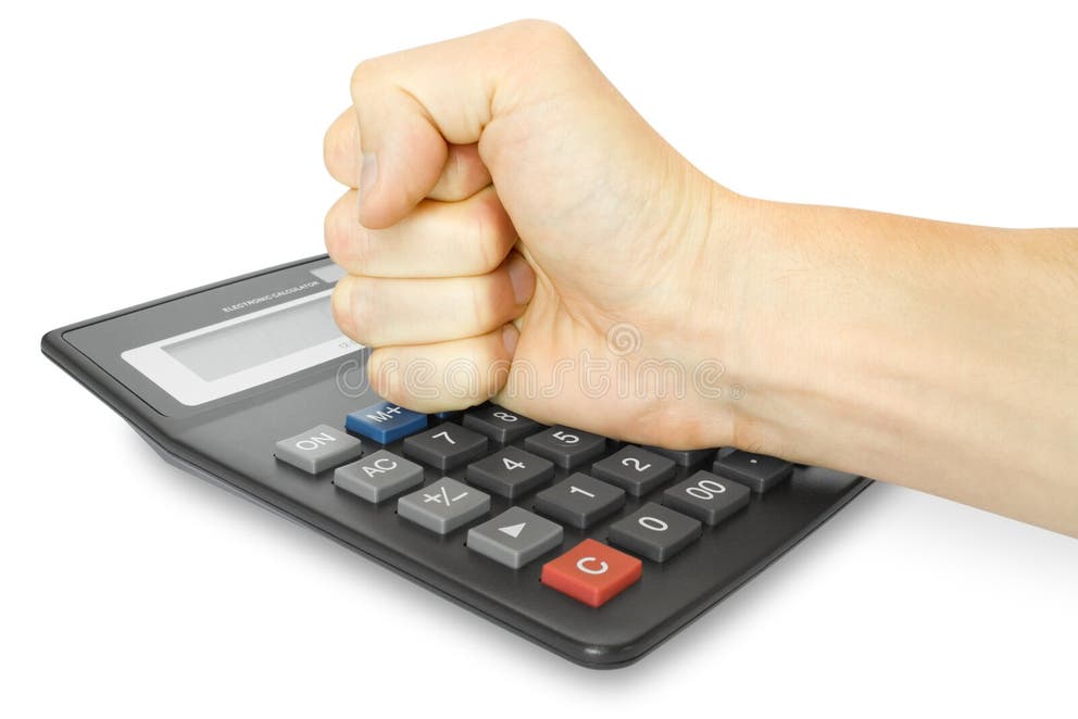 Fist with calculator stock photo. Image of calculator - 5577400
