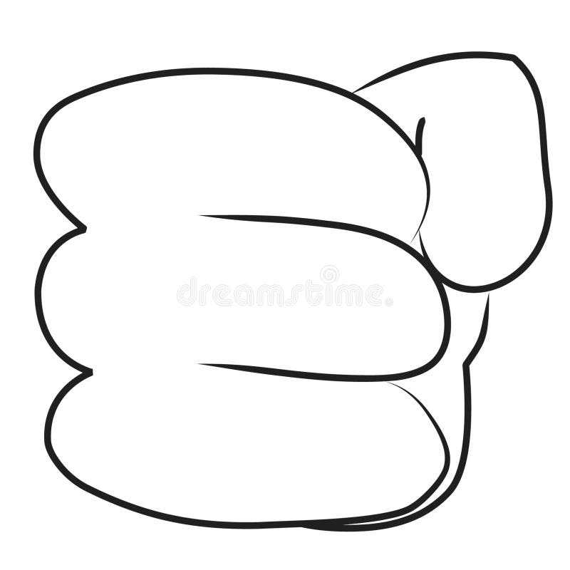 Fist cartoon hand stock illustration. Illustration of hand - 9769752