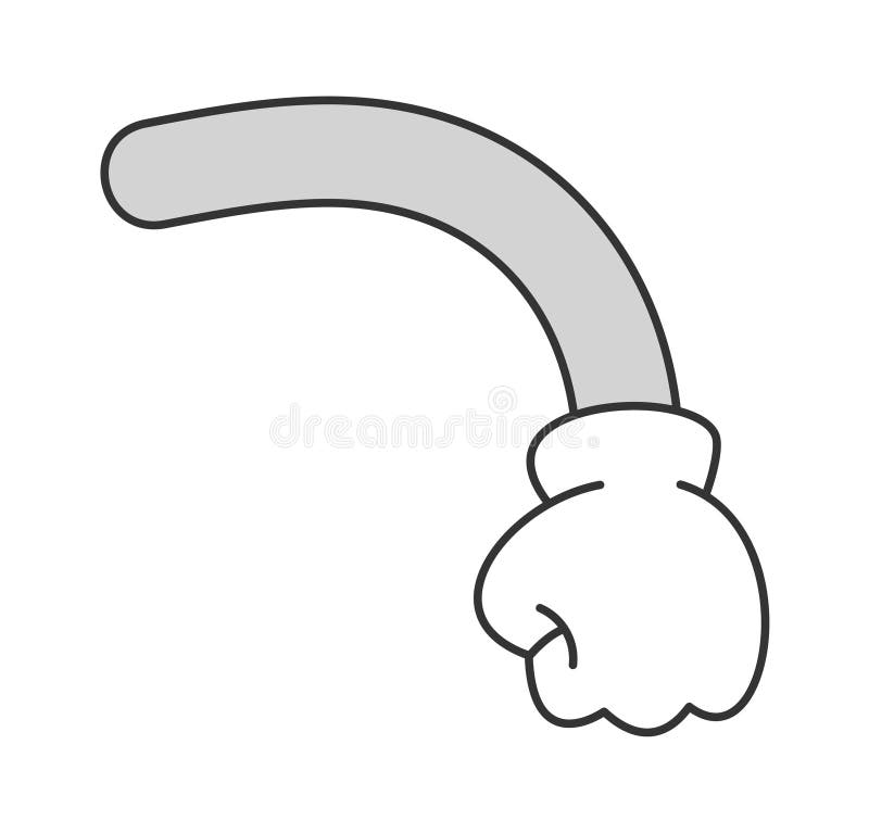 Fist Comic Hand Pointing Downward Stock Vector - Illustration of ...