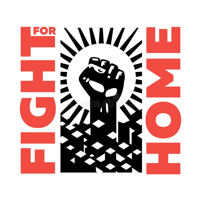 Fist. Fight Emblem or Label Stock Illustration - Illustration of ...