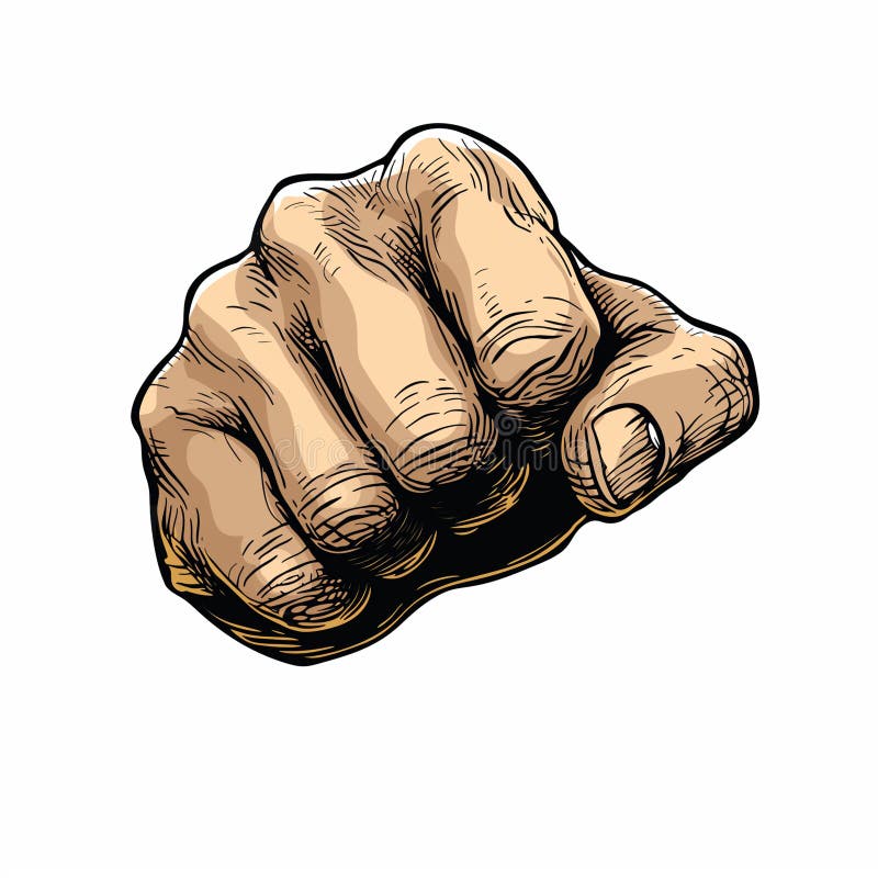 Fist Fighting Boxing Punch Knuckle Illustration Drawing Stock ...