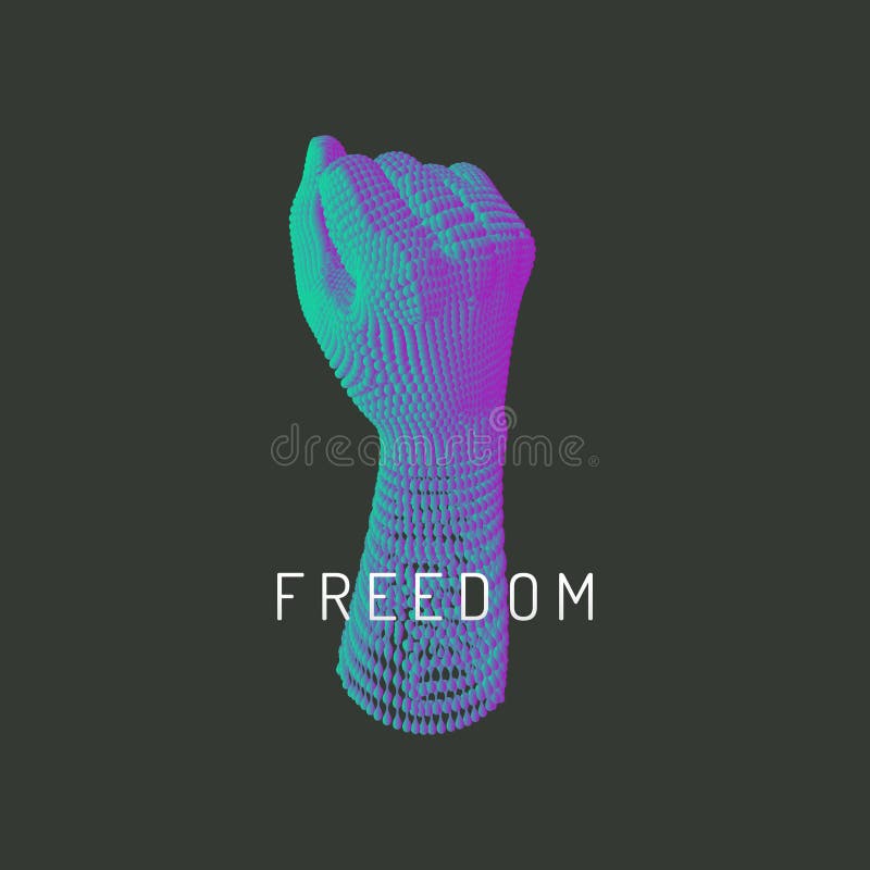 Fist. Fighting and Freedom Concept. Human Arm. Connection Structure ...